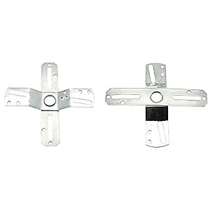 4 Set 4" Universal 360 Rotation Light Fixture Crossbar Light Fixture Mounting Bracket with Ground Screws and Acorn Cap Nuts [FDXGYH]