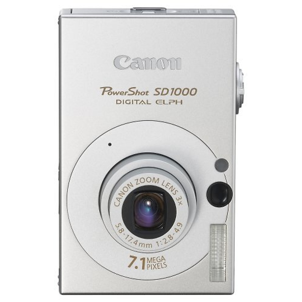 Canon PowerShot SD1000 7.1MP Digital Elph Camera with 3x Optical Zoom (Silver) (OLD MODEL)