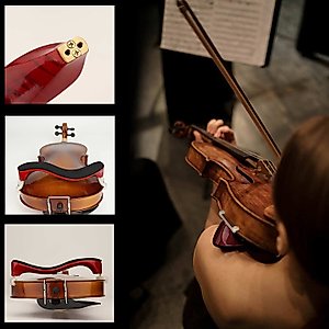 LMS Violin Shoulder Rest for 1/2 Size, Adjustable Shoulder Rest for Violin, with Height Adjustable Feet Comfortable Foam Pad for Kids Adults (1/2)