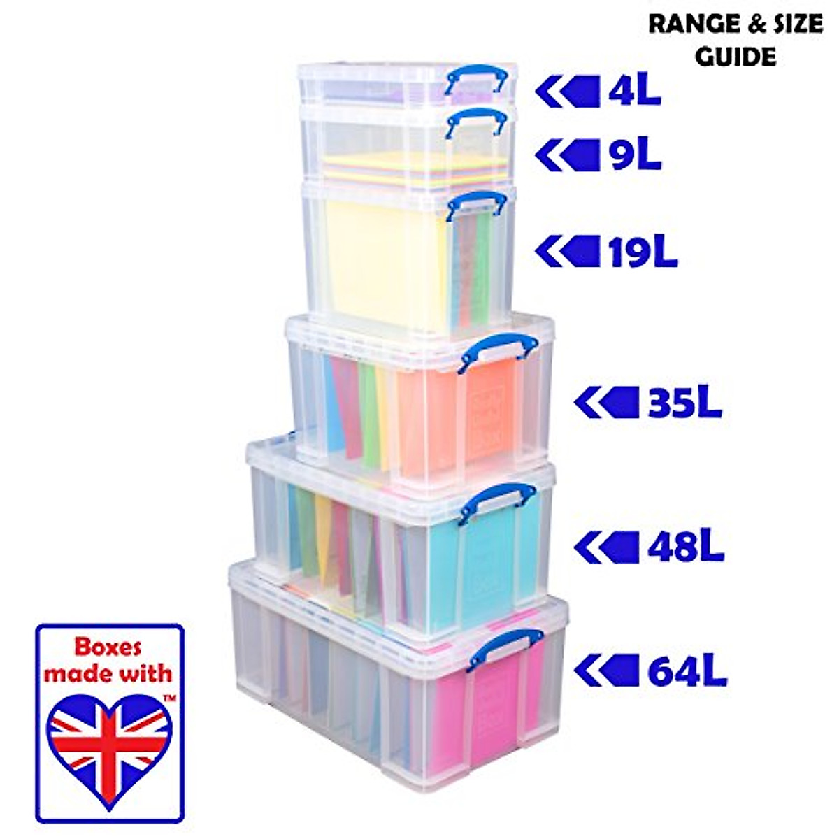 Really Useful Plastic Storage Box 9 Litre Clear