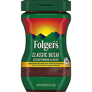Folgers Classic Decaf Decaffeinated Instant Coffee Crystals, 8 Ounces