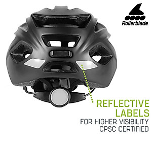 Rollerblade Skate Helmet, Unisex, Black,Large