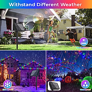 Solar String Lights Outdoor Extra-Long 288Ft 800 LED Super Bright Fairy Lights Waterproof 4-Pack Each 72FT 200 LED Solar Powered Halloween Christmas Lights with 8 Modes for Garden Wedding (Multicolor)