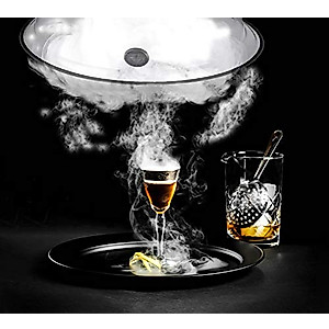 TMKEFFC Smoking Cloche Dome Cover 10 inch Lid for Smoke Infuser, Version 1, Specialized Accessory for Smoker Gun Smoking Infusion Plates, Bowls and Glasses, Transparent