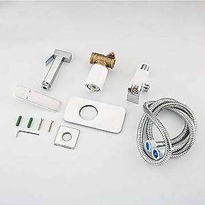 MINJING Bathroom Bidets Faucet Chrome, Toilet Bidet Mixer Anal Cleaning Muslim Shower Bidet Faucet, Baby Cloth Diaper Sprayer