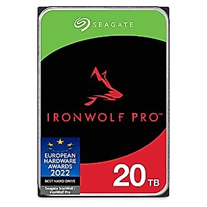 Seagate ST20000NE000 IronWolf Pro 20TB NAS Internal Hard Drive HDD – CMR 3.5 Inch SATA 6Gb/s 7200 RPM