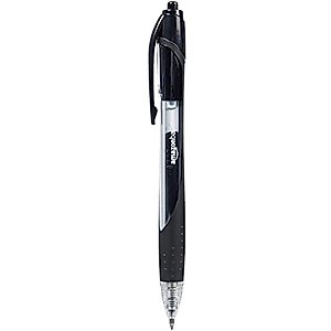 Amazon Basics Retractable Gel Ink Pens - Fine Point Pen, Black, 12-Pack