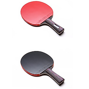 Professional Carbon Basewood Table Tennis Racket High-Elastic Ping Pang Paddles (Shakehands)