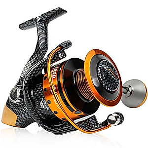 Burning Shark Fishing Reels- 12+1 BB, Light and Smooth Spinning Reels, Powerful Carbon Fiber Drag, Saltwater and Freshwater Fishing-TT2000