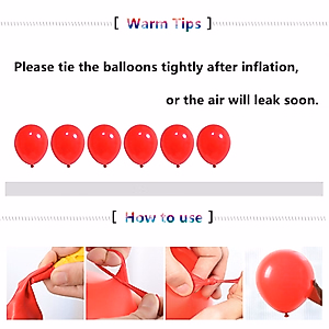 5 inch Red Party Balloons, 100 pcs Mini Red Latex Balloons for Birthday Wedding Baby Shower Decorations(Red)