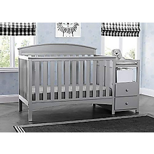 Delta Children Abby Convertible Crib and Changer, Grey