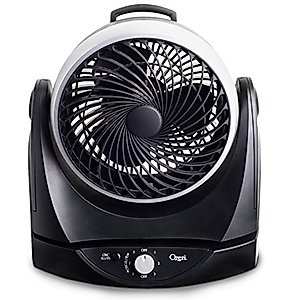 Ozeri Brezza II Dual Oscillating 10" High Velocity Desk Fan, Black