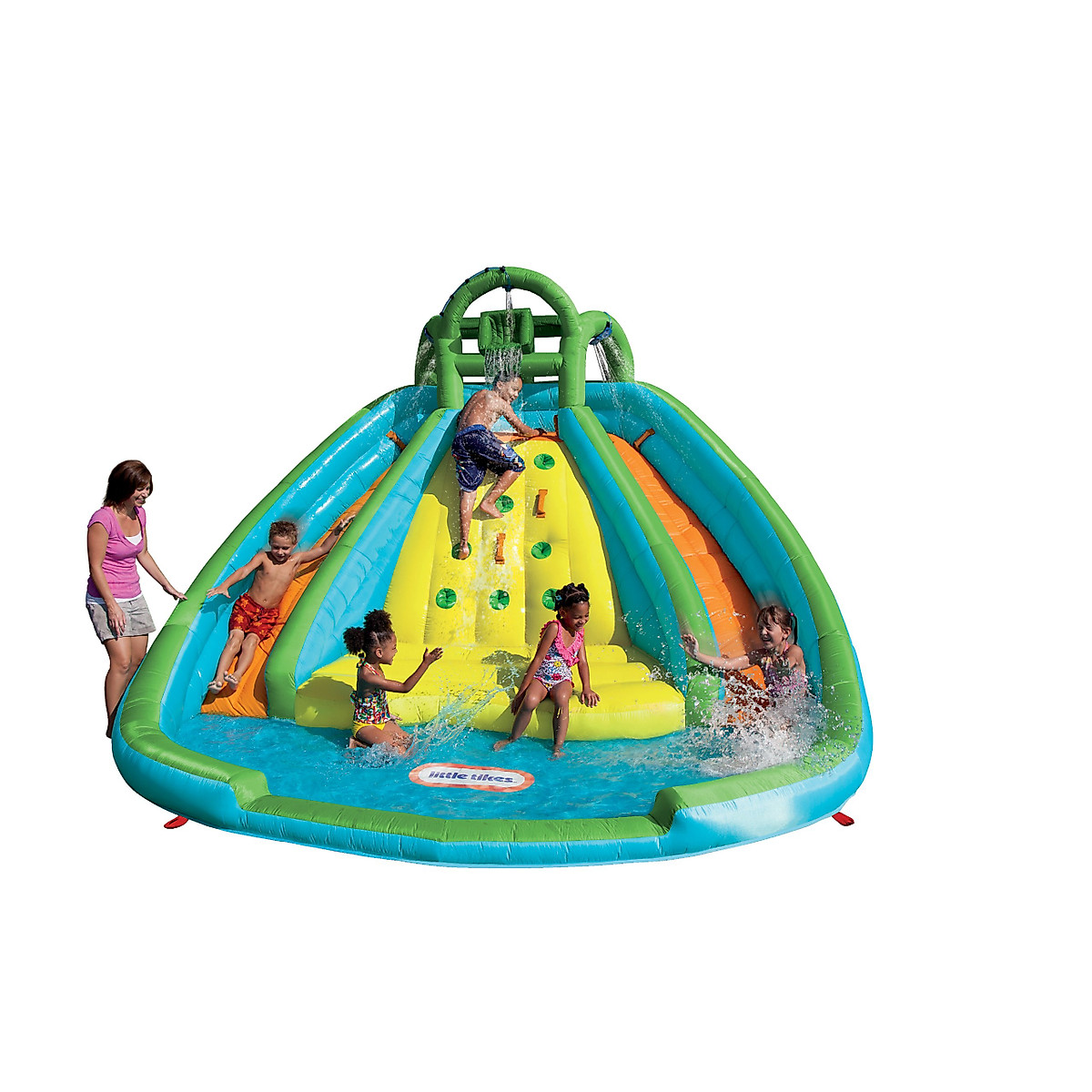 Little Tikes Rocky Mountain River Race Inflatable Slide Bouncer Multicolor, 161.00''L x 169.00''W x 103.00''H --- Weight: 50.00lbs.