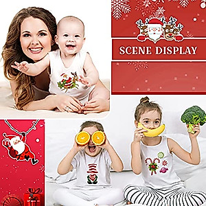 12 Sheets Christmas Iron on Transfer Hippie Iron on Vinyl Stickers Crafts Cute DIY Decal Patch Colorful Heat Transfer Sheets Xmas Appliques Gnome Cars Vinyl Paper for Women Men Supplies (Gnome Style)