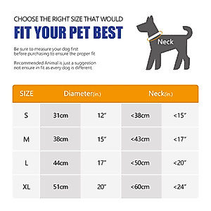 Dog Recovery Collar,Dog Soft Cone Collar Alternative After Surgery,Adjustable,Breathable E Collar for Large/Medium/Small Dogs Cats,Orange L