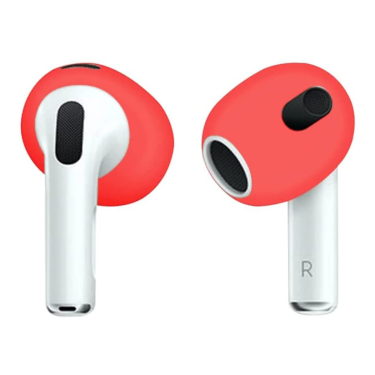 Rqker Fit in Case Ear Tips Compatible with AirPods 3 2021 3rd Gen, 9 Pairs Ultra Thin Soft Silicone Eartips Earbuds Dustproof Cover Fit in Charging Case Compatible with AirPods 3, 9 Pairs 9 Colors