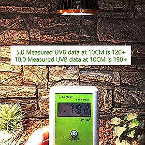 UVA UVB Reptile Light Bulb - Full Spectrum LED UVB Sun Lamp for Reptile and Amphibian Turtle Use (4W 5.0)