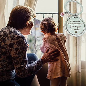 ZYALTFDC Nana Gifts from Grandkids Mother's Day Gifts Keychain Gift for Nana from Grandchildren Keyrings Gifts for Grandma Christmas Birthday Gifts for Nana I Love You Gifts for Her Grandmother