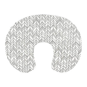 2 Pack Nursing Pillow Cover Slipcover for Breastfeeding Pillows, Soft and Comfortable Safely Fits On Standard Infant Nursing Pillows, Black