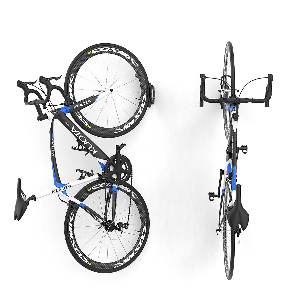 TORACK 2-Pack Swivel Bike Wall Hangers, Wall Mount Bike Hooks for Garage Vertical Space Saving Bike Wall Rack Garage Home Bike Storage