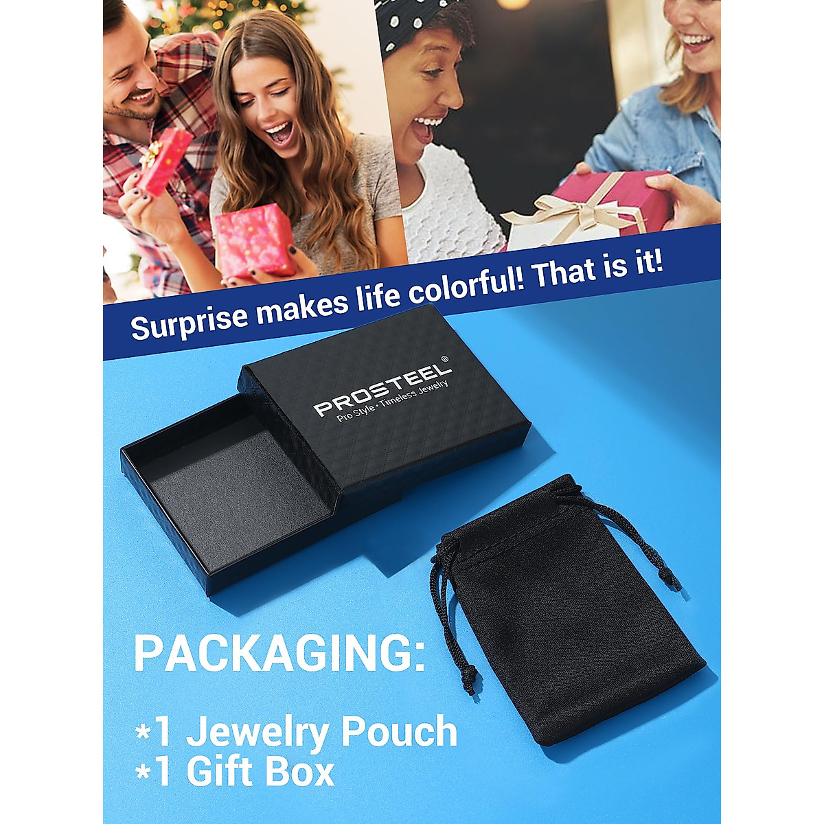 PROSTEEL Custom Name ID Bracelet 18K Gold Plated Stainless Steel Cuban Chain Women Personalized Engrave Bracelets for Men