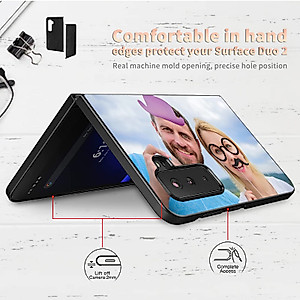 Personalized Picture Design Your Own Customized Photo Custom Phone Case for Microsoft Surface Duo 2 2nd 2021, Full Covered Case for Birthday Xmas Valentines Friends Her and Him Girls Boys