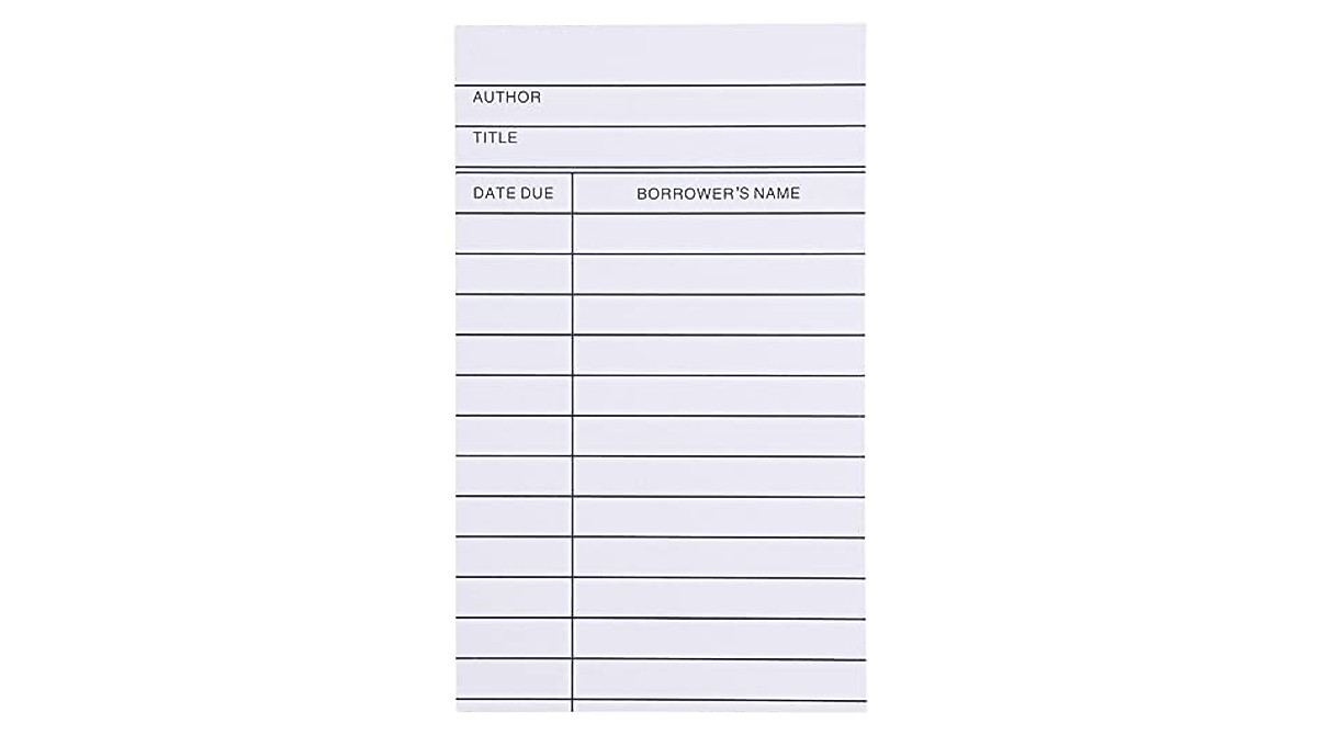 250-Pack Library Cards for Easy Book Tracking