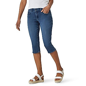 Riders by Lee Indigo Women's Ultra Soft Denim Capri, Sedona, 14