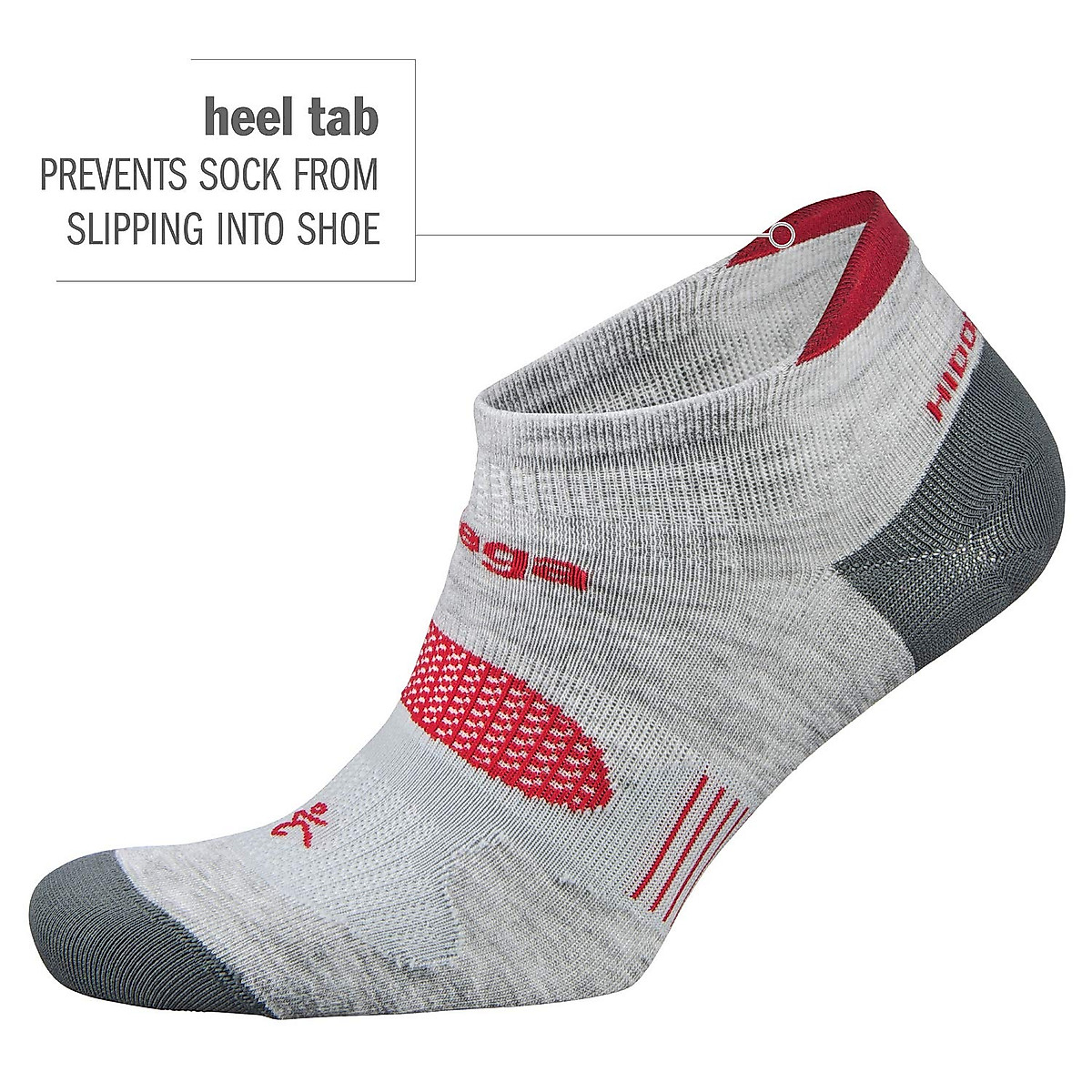 Balega Hidden Dry Moisture Wicking Performance No Show Athletic Running Socks for Men and Women (1 Pair) Medium, New White