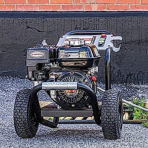 SIMPSON Cleaning PS3228 PowerShot 3300 PSI Gas Pressure Washer, 2.5 GPM, Honda GX200 Engine, Includes Spray Gun and Extension Wand, 5 QC Nozzle Tips, 5/16-inch x 25-foot MorFlex Hose