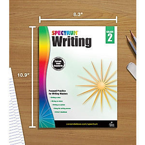 Spectrum Writing Workbook Grade 2, Ages 7 to 8, Second Grade Writing Workbook, Informative, Opinion, Letters, and Story Writing Prompts, Writing Practice for Kids - 112 Pages