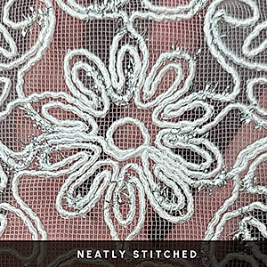 Elegant Comfort Embroidery Ingrid Table Runner - Dresser Scarf for Home Dining Room - Lace Like Tabletop Decoration, Kitchen Dining Table Decoration for Indoor and Outdoor, 13 X 20 Inches, White