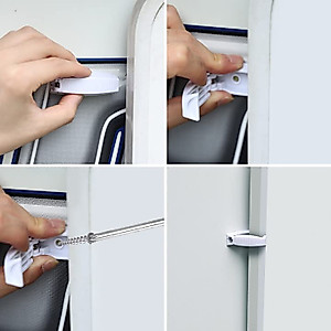 RVGUARD RV Door Holder, 12Pcs White Camper Door Holder, Keep The Baggage Door Open, for RV, Trailer, Camper Vans