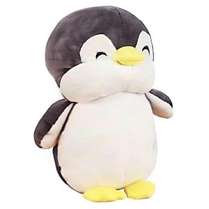 SEENEEY Plushies Penguin Stuffed Animal Toys,Fat Penguin Plush Doll Boy Girl Girlfriend Valentine's Day Gift Cute Pillow (Grey,9.8in)