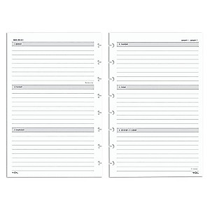 2024 TUL® Discbound Weekly/Monthly Planner Refill Pages, Junior Size