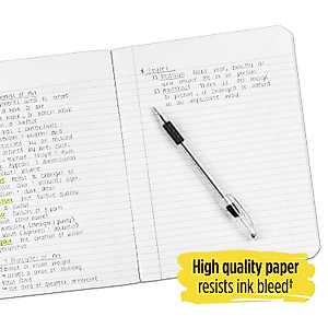 Five Star Composition Book, Notebook, College Ruled Paper, 100 Sheets, 9-1/2 x 7-1/2, Color Selected For You, 1 Count (09120)