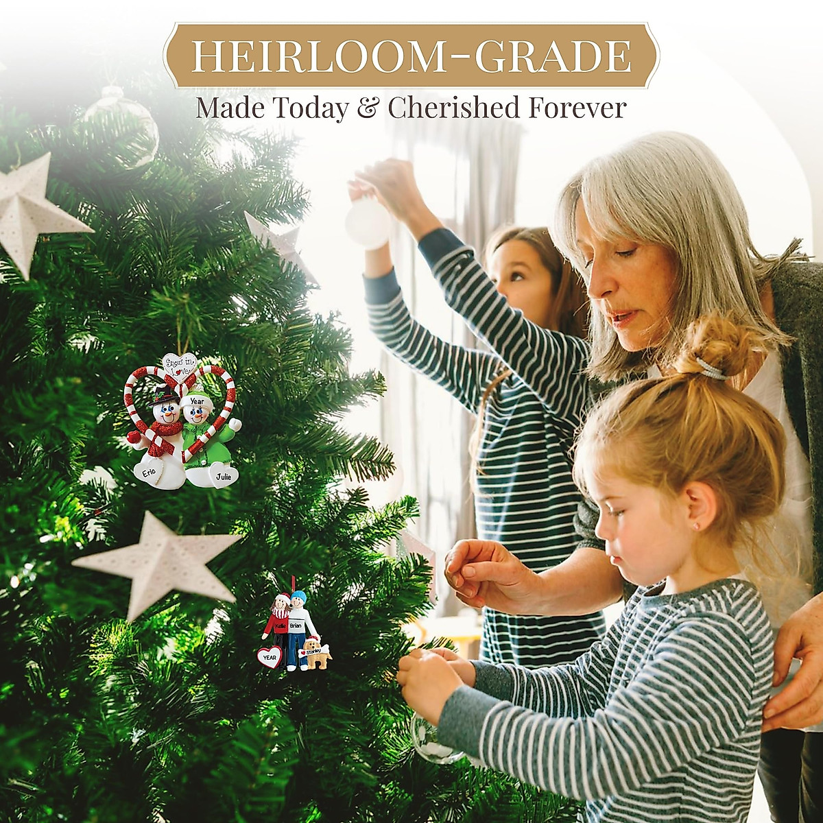 Personalized Gay Couple Ornament 2024 – Fast & Free 24h Customization – Family of 2 Christmas Ornament for Tree – Custom Gift Wrapped Male Male 1st Christmas Together Keepsake for LGBTQ Couples