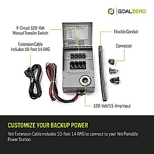 Goal Zero Yeti Home Integration Kit Transfer Switch, Powers up to 4 Circuits