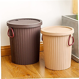 WOONEKY Tea Dregs Drainage Bucket Bins with Lids Waste Basket for Office Desk Garbage Can Tea Dregs Trash Bin Tea Dregs Bucket Rubbish Container Tea Ceremony Tea Bucket Trash Can Waste Bin