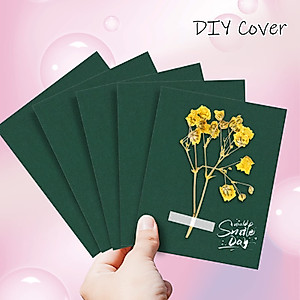 AUEAR, Pack of 25, 5X7 Photo Folders, Atrovirens with Gold Lining, Cardboard Picture Frame for Special Events: Wedding, Graduation, Christmas