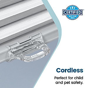 BlindsAvenue Cordless Top Down Bottom Up Cellular Honeycomb Shade, 9/16" Single Cell, Blackout, Designer Print Pebble, Size: 23" W x 48" H