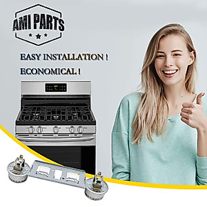 Double Burner Assembly WB16K10026 WB29K17 Double Stove Top Double Surface Burner Kit Replacement Compatible with General Electric Hot.point Gas Stove Range Assembly(2pack)