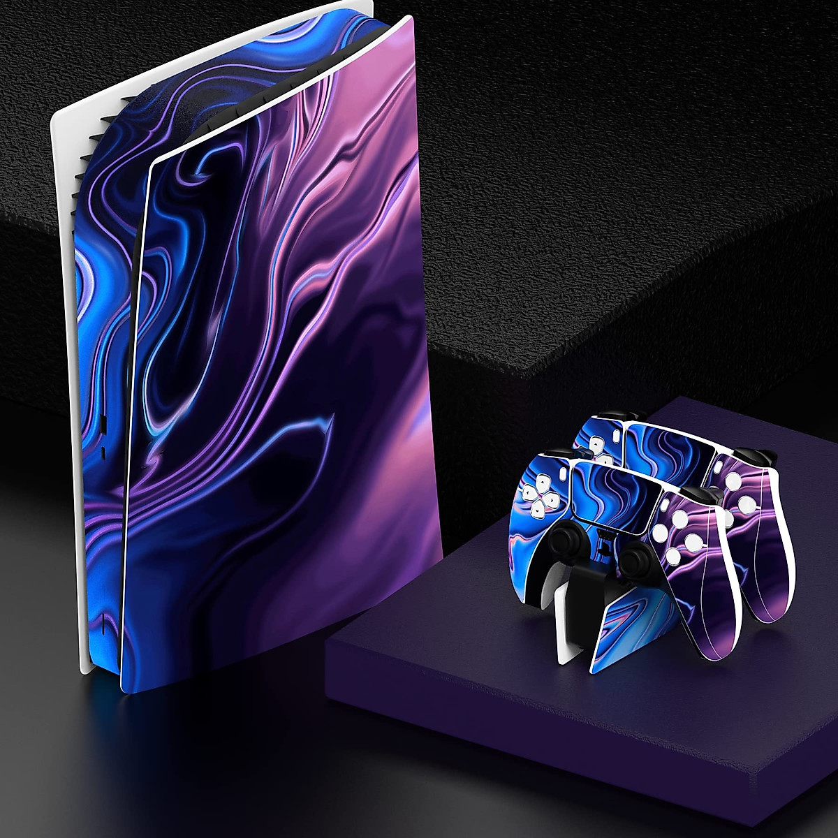 PlayVital Origin of Chaos Full Set Skin Decal for PS5 Console Digital Edition, Sticker Vinyl Decal Cover for PS5 Controller & Charging Station & Headset & Media Remote