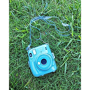 Leonuliy Mini 11 Protective Case, Film Storing Box, Removable Shoulder Strap for Fujifilm Instax Mini 11 Instant Camera, Hard PVC, Clear.
