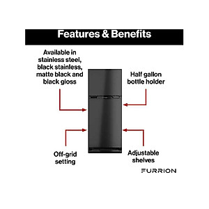 Furrion 111401 8 Cu.ft. Dc Right Hinge Ref. Blk