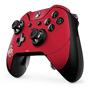 Skinit Decal Gaming Skin Compatible with Xbox One Elite Controller - Officially Licensed Ohio State University OSU Ohio State Buckeyes Red Logo Design