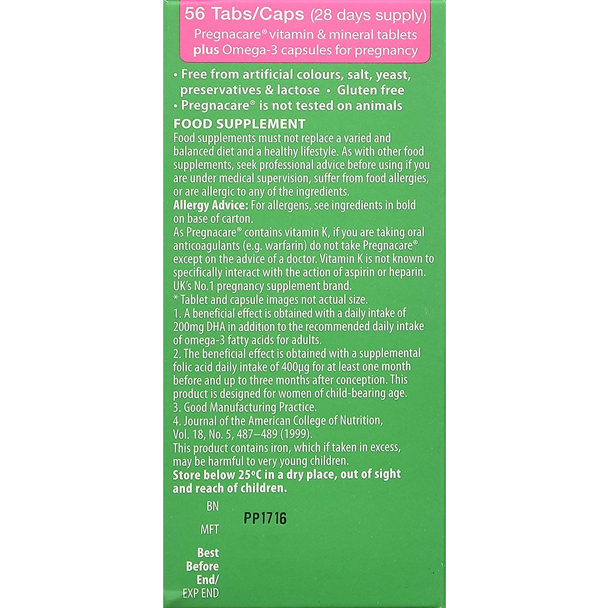 Vitabiotics Pregnacare Plus 56 cap- Pack of 3