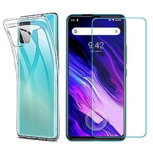 Ytaland Soft Clear Case for Umidigi S5 Pro,with Tempered Glass Screen Protector. (2 in 1)[Scratch Resistant Anti-Fall] Fashion Soft TPU Shockproof Case