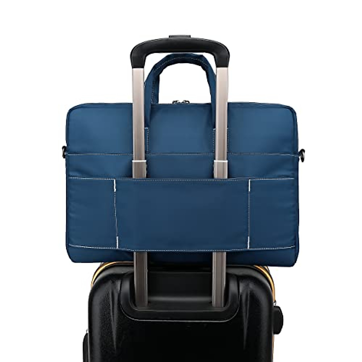 canvaslife Pattern 15 inch Canvas Waterproof Laptop Shoulder Messenger Bag for 14 inch to15.6 inch Laptop 15 Laptop Case (blue)