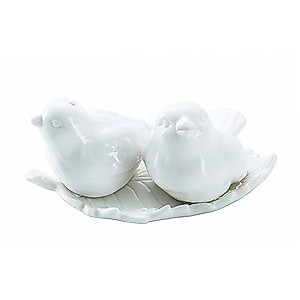 Kitchen seasoning jarLovebirds in the Window Ceramic Salt & Pepper Shakers Creative Bird Spice Jar Kitchen Tools
